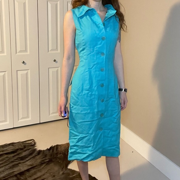 Dresses | Vintage Donna Morgan Linen Blend Dress | Poshmark